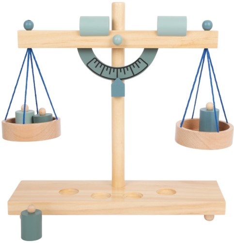 Balance en bois + Poids - Jouet Montessori
