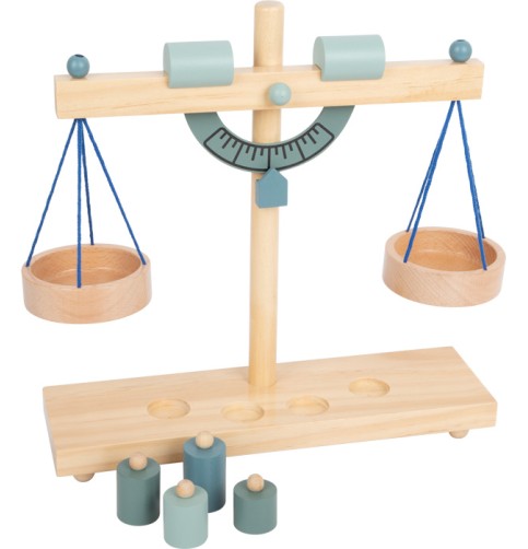 Balance en bois + Poids - Jouet Montessori