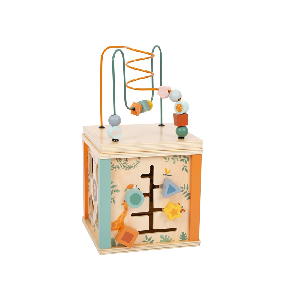 Cube d'activité bébé - Jeu motricité 1 an - Jouet Montessori