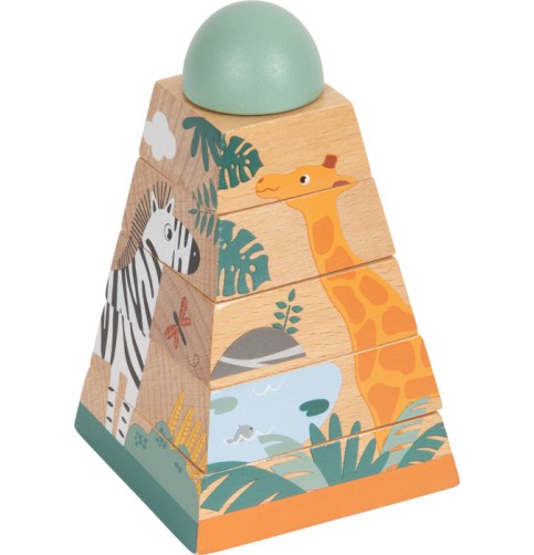 Pyramide en bois : Jouet empilable - Jouet en bois - Jouet Montessori