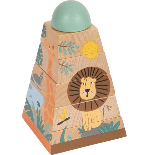 Pyramide en bois : Jouet empilable - Jouet en bois - Jouet Montessori