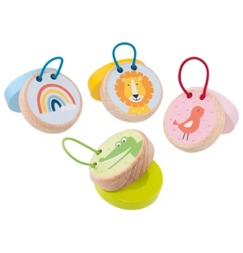 Castagnette enfant : Instrument enfant - Jouet en bois