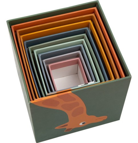 Cube à empiler - Jeu de motricité bébé - Safari