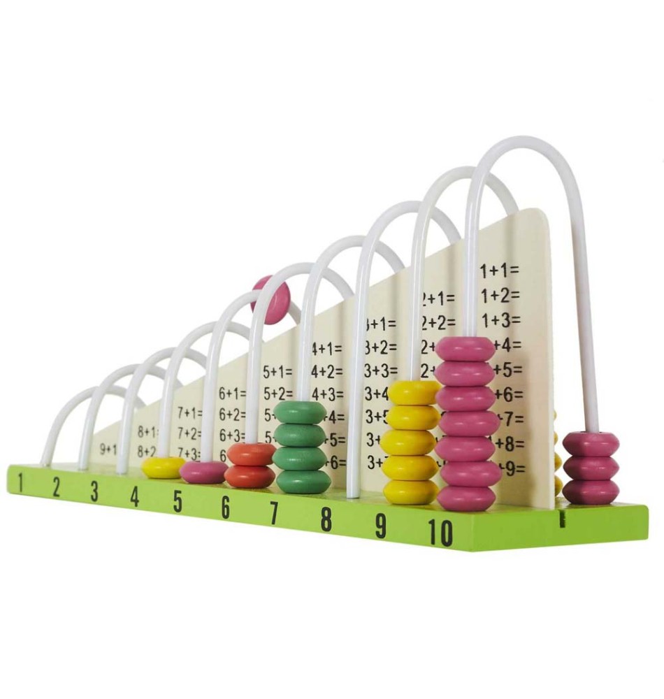 Boulier en bois : apprentissage du calcul : Matériel Montessori