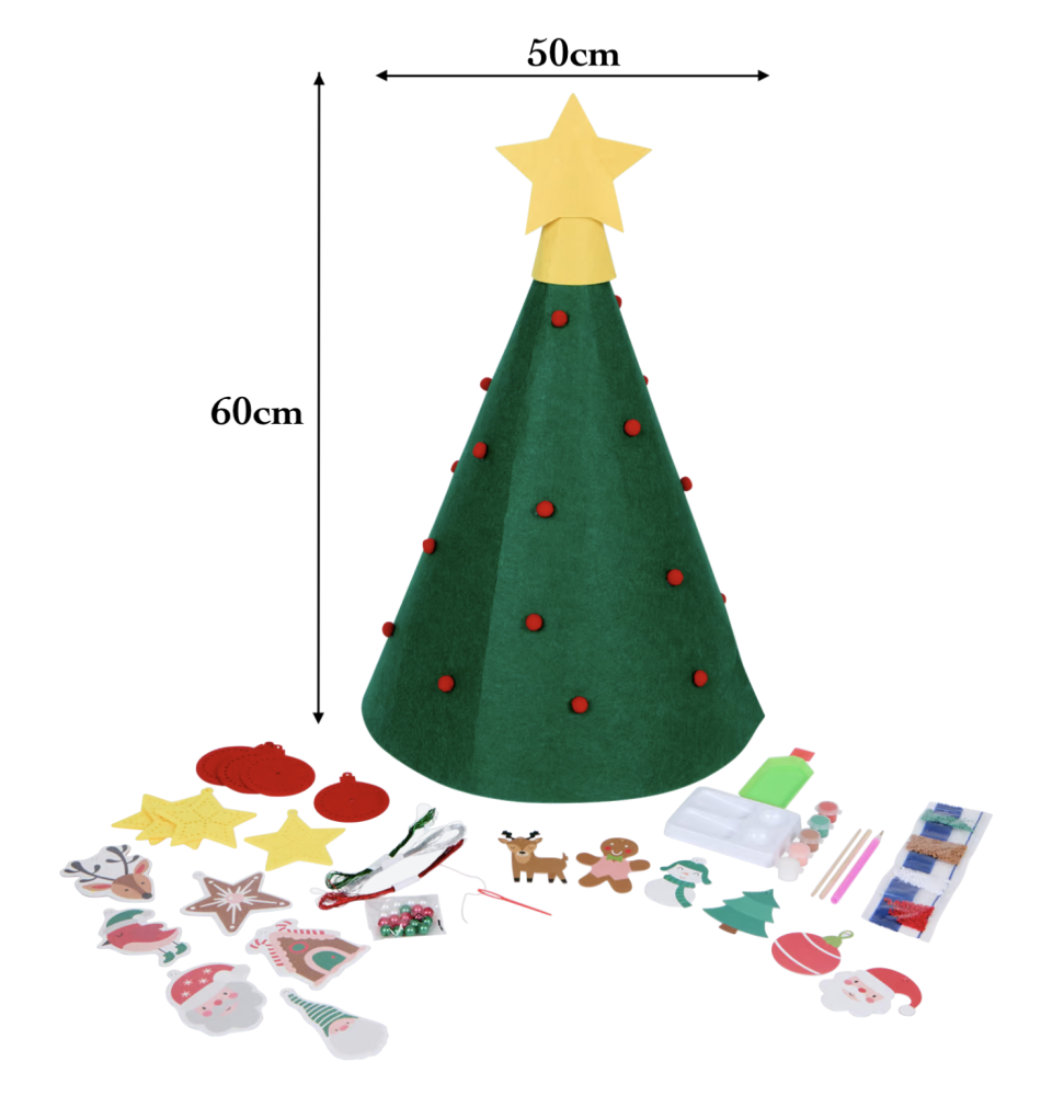 Sapin Montessori - Sapin en feutrine - Activité de Noël - Dés 3 ans