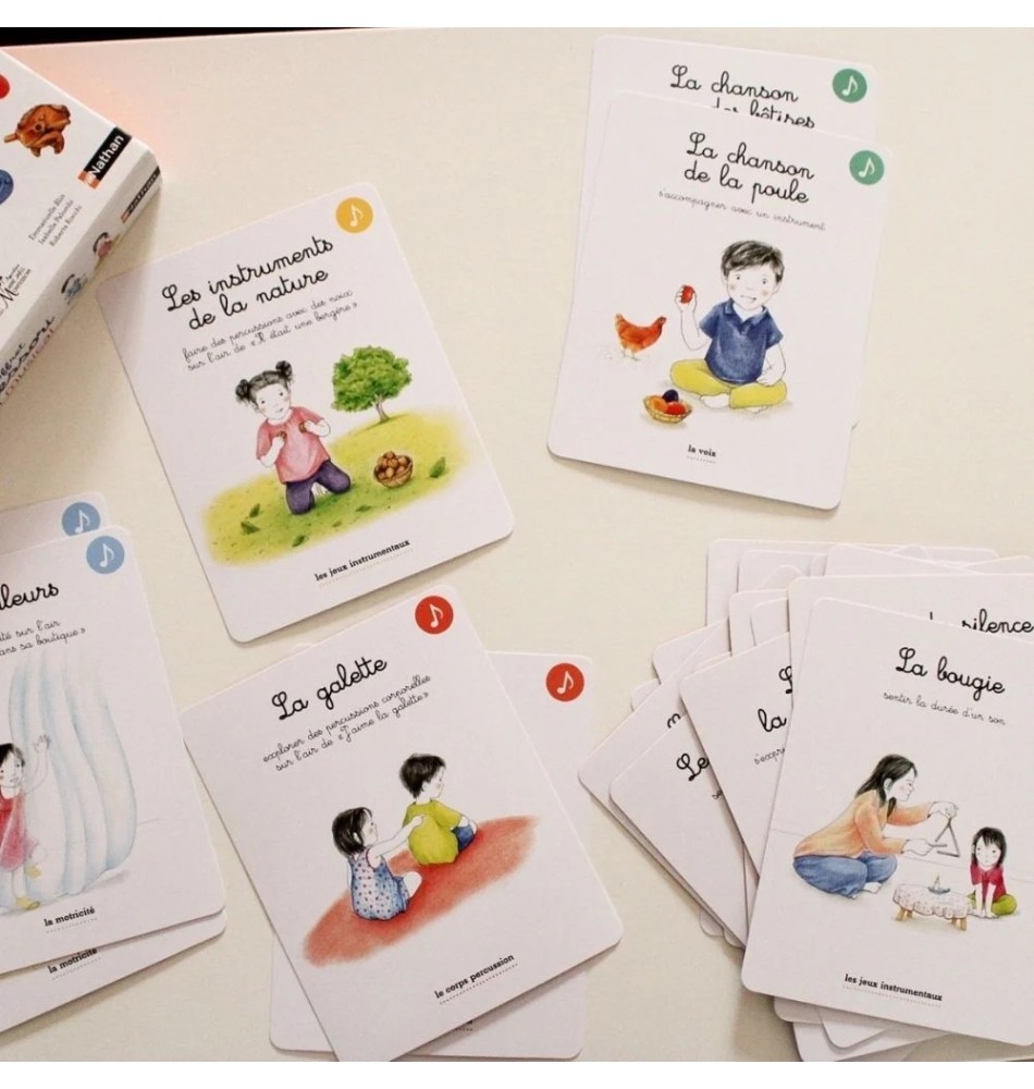 Mon coffret d’éveil musical Montessori + 12 instruments percussion